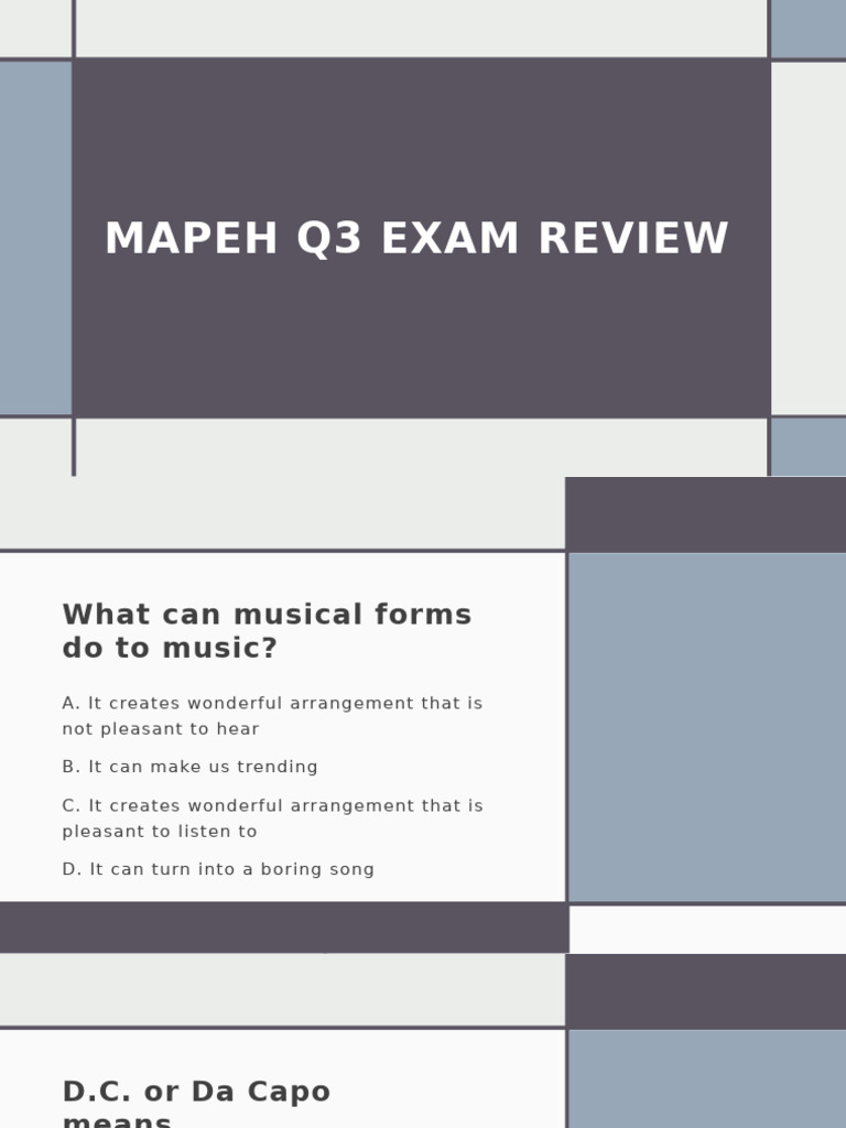 Mapeh q3 Exam Review | PDF