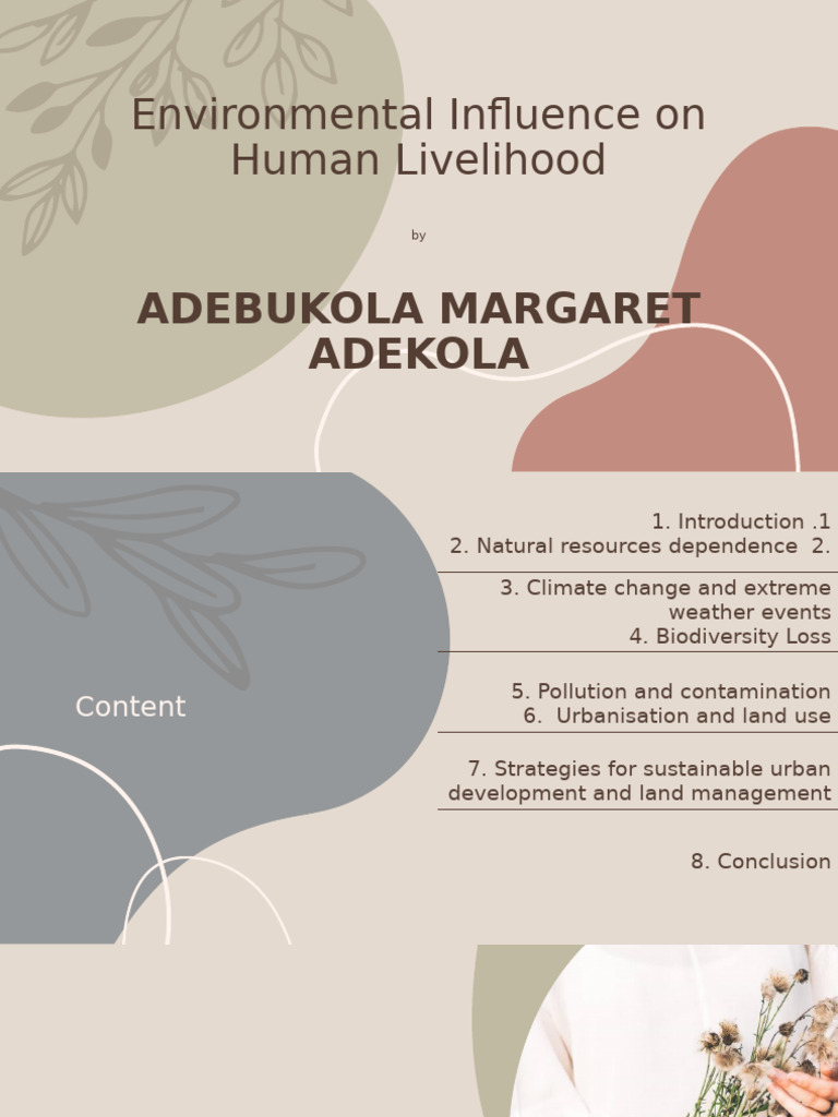 Environmental Influence On Human Livelihood | PDF