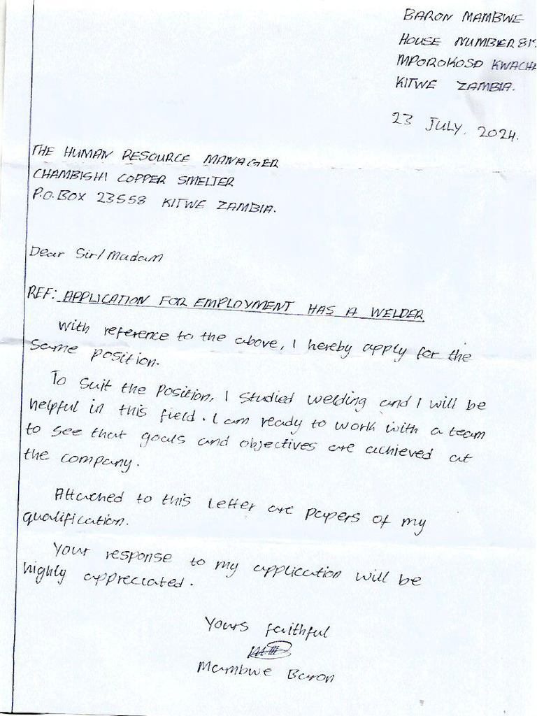 Application Letter | PDF