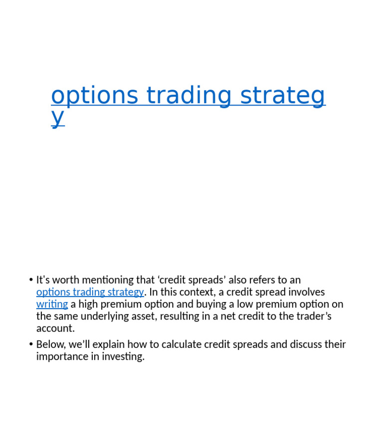 options trading strategy | PDF