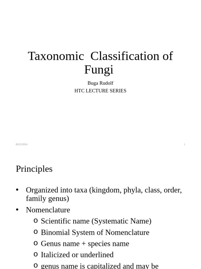17-Medical Mycology - Taxonomic Classiffication of Fungi 2021 | PDF ...