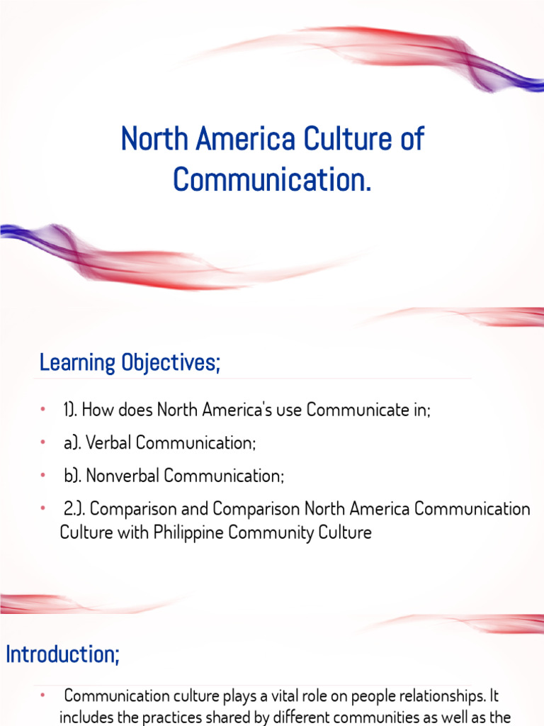 North America Communication Culture 5 | PDF