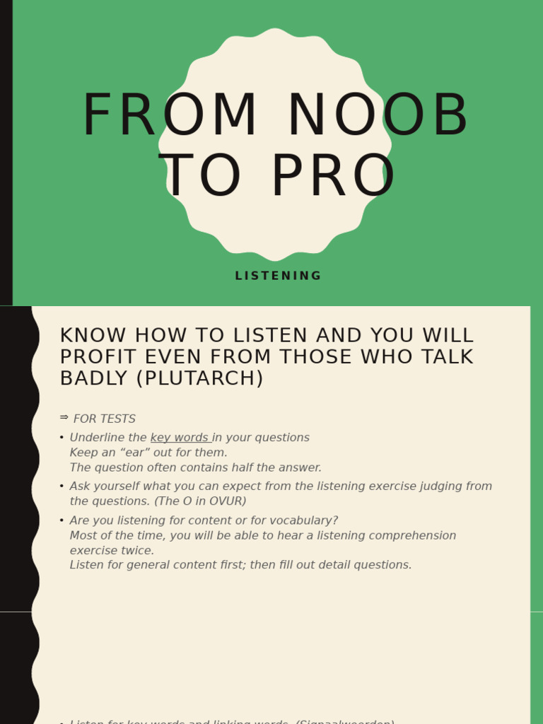 From Noob To Pro Listening | PDF