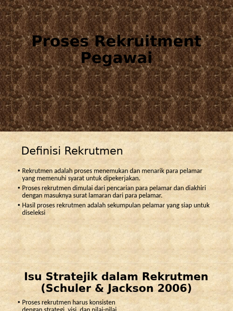 Proses Rekruitment Pegawai | PDF