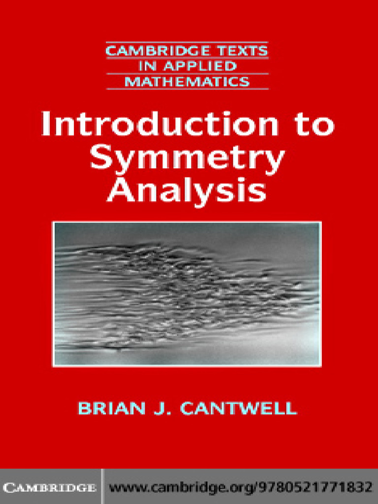 Introduction To Symmetry Analysis - Brian Cantwell | PDF