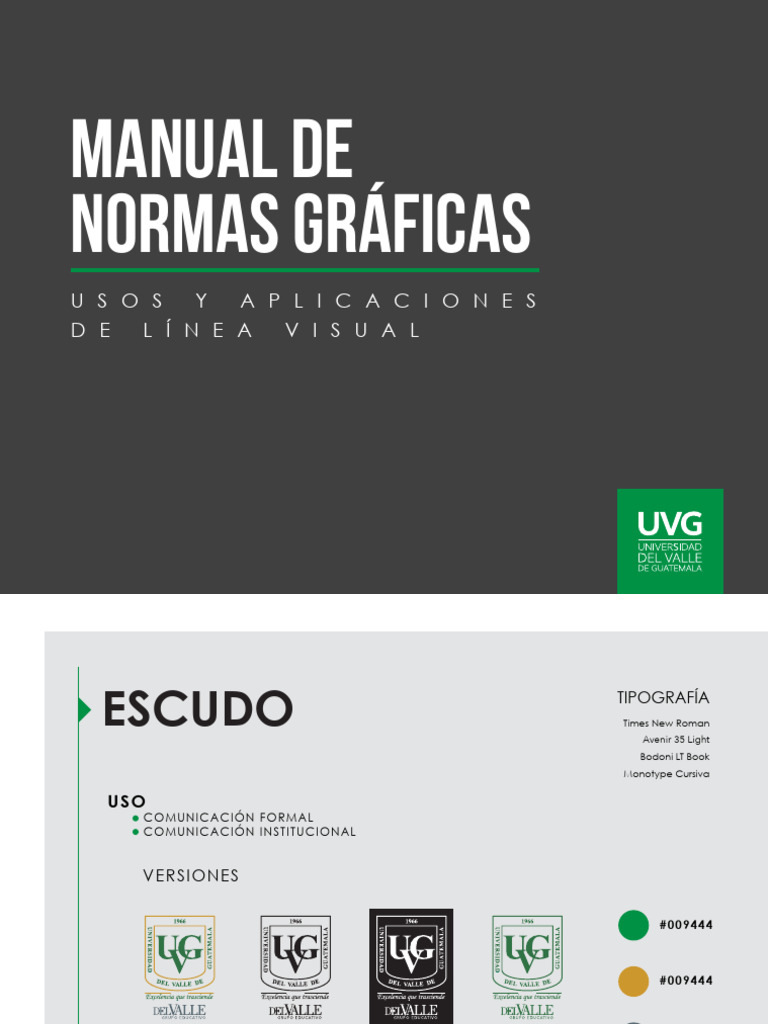 Manual Logo UVG | PDF | Etapas educativas | Titulo academico