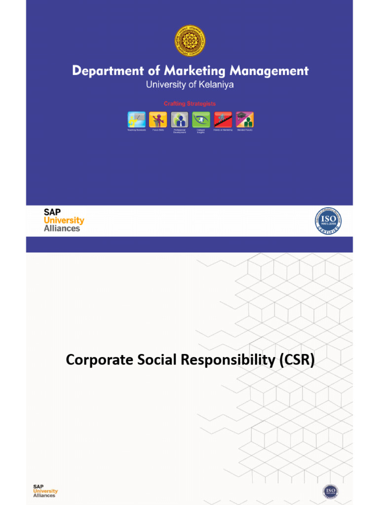 Corporate Social Responsibility (CSR) | PDF