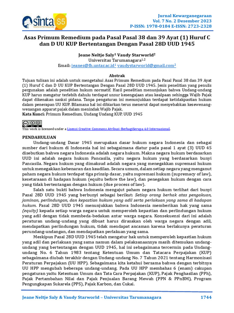 030 +Asas+Primum+Remedium+Pada+Pasal+Pasal+38+Dan+39+Ayat+ (1) +Huruf+C+Dan+D | PDF