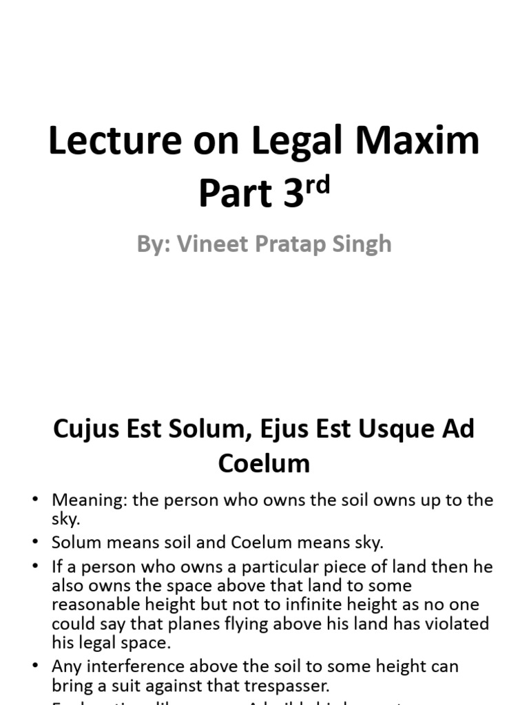 7335lecture On Legal Maxim Part 3 | PDF | Crimes | Crime & Violence