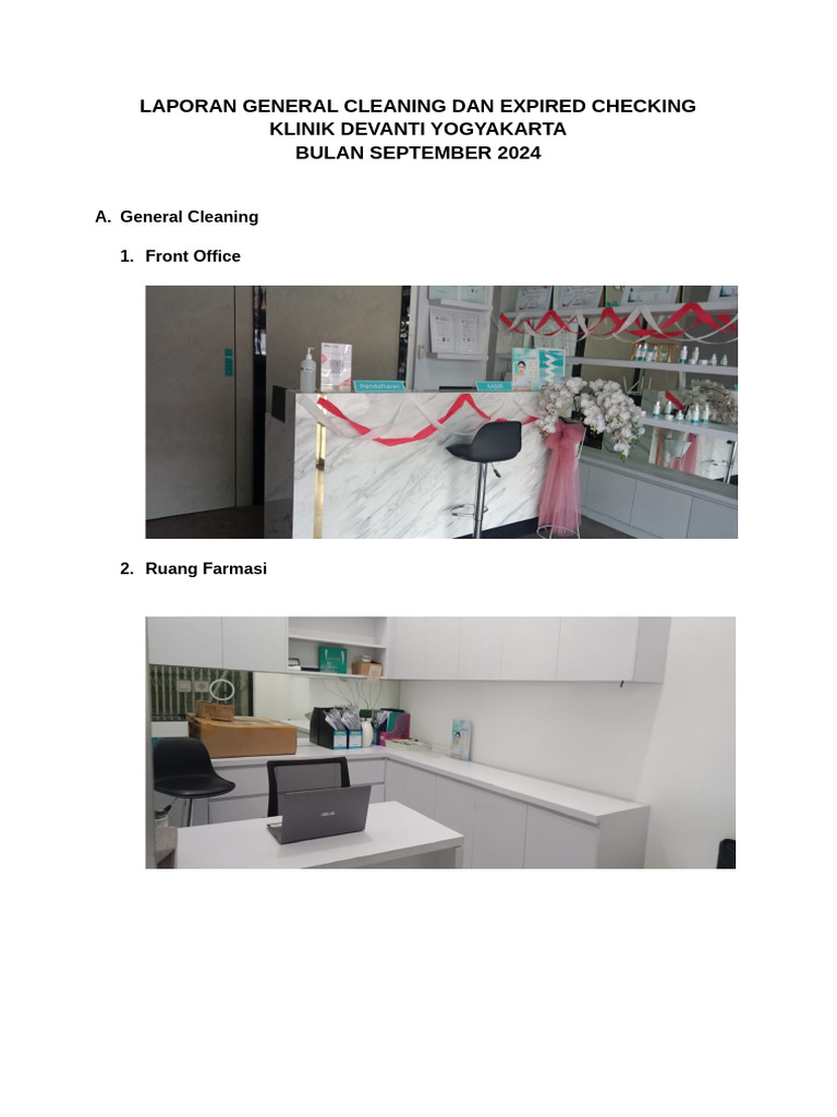 Laporan General Cleaning Dan Expired Checking | PDF