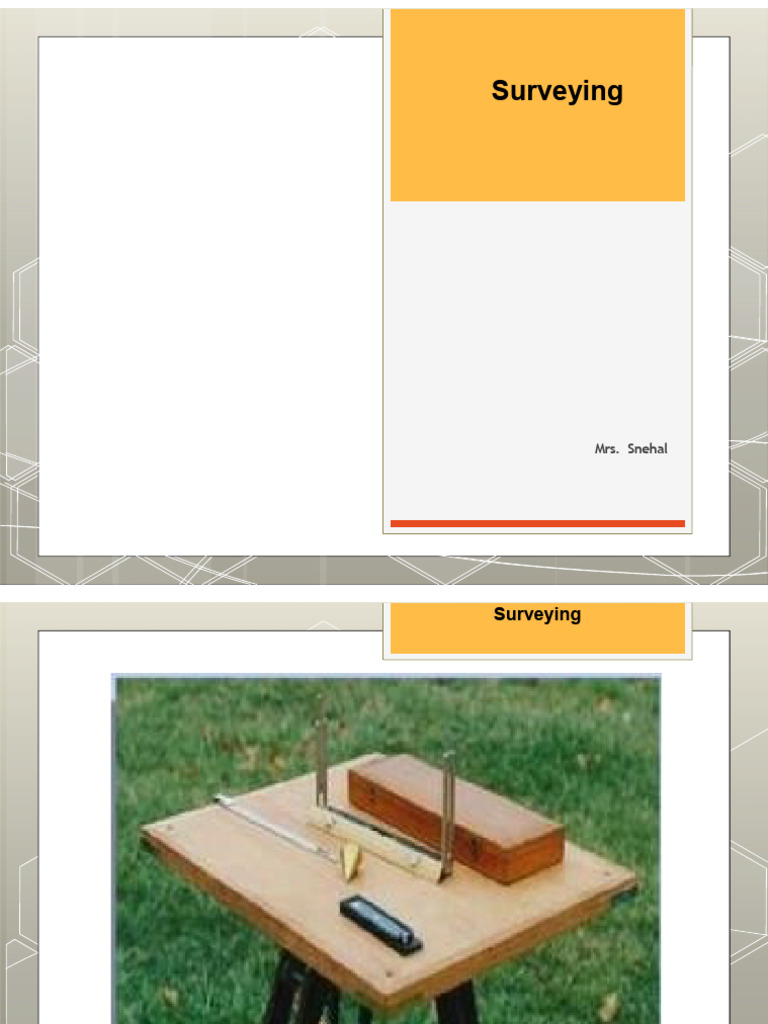 Plane Table Surveying Part 1 | PDF