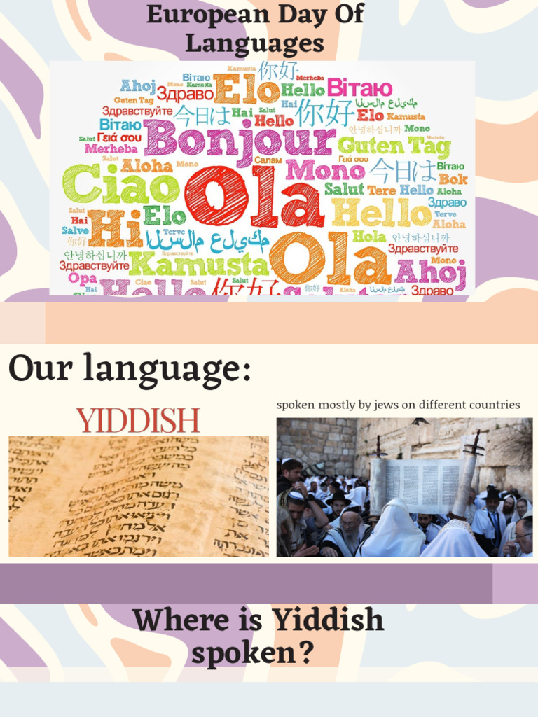 European Day of Languages Yiddish | PDF