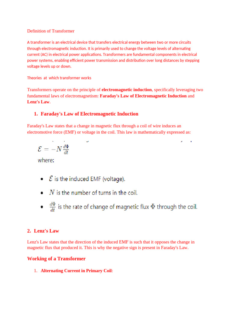 Definition of Transformer | PDF