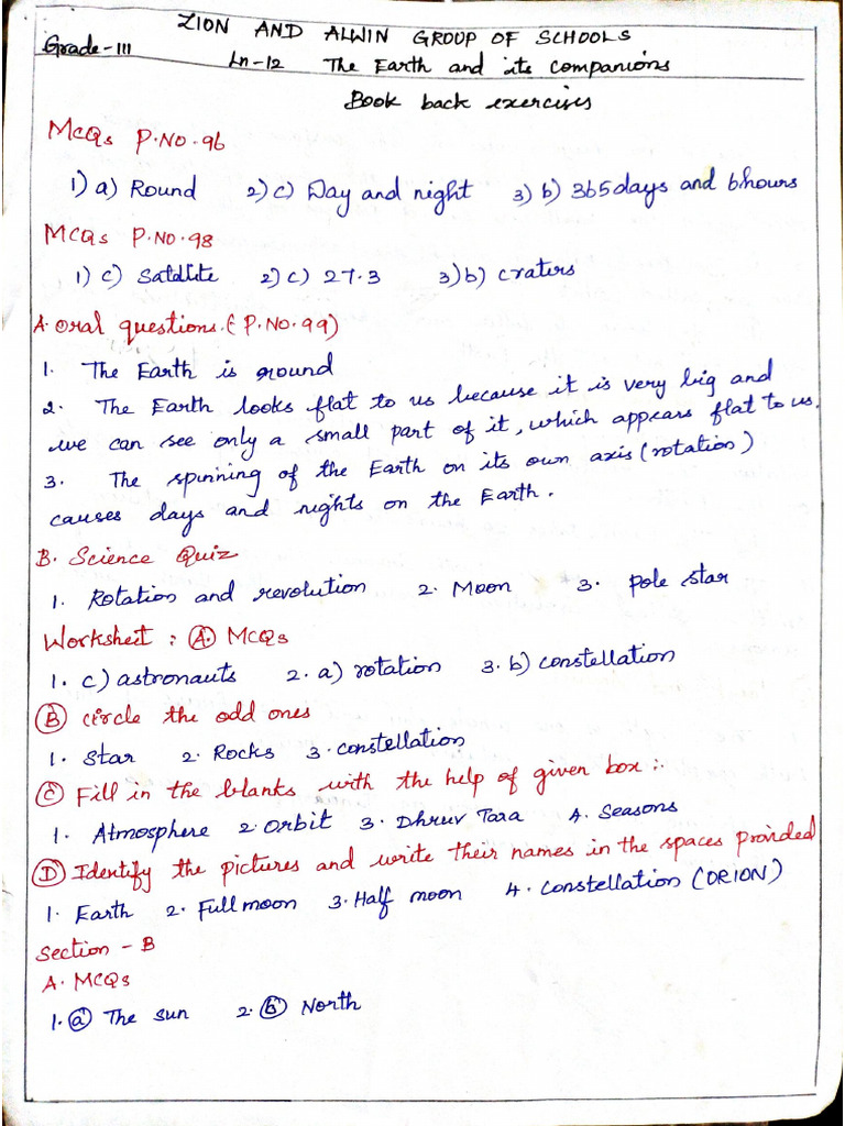 Grade 3 Ln.12.Book exercises | PDF