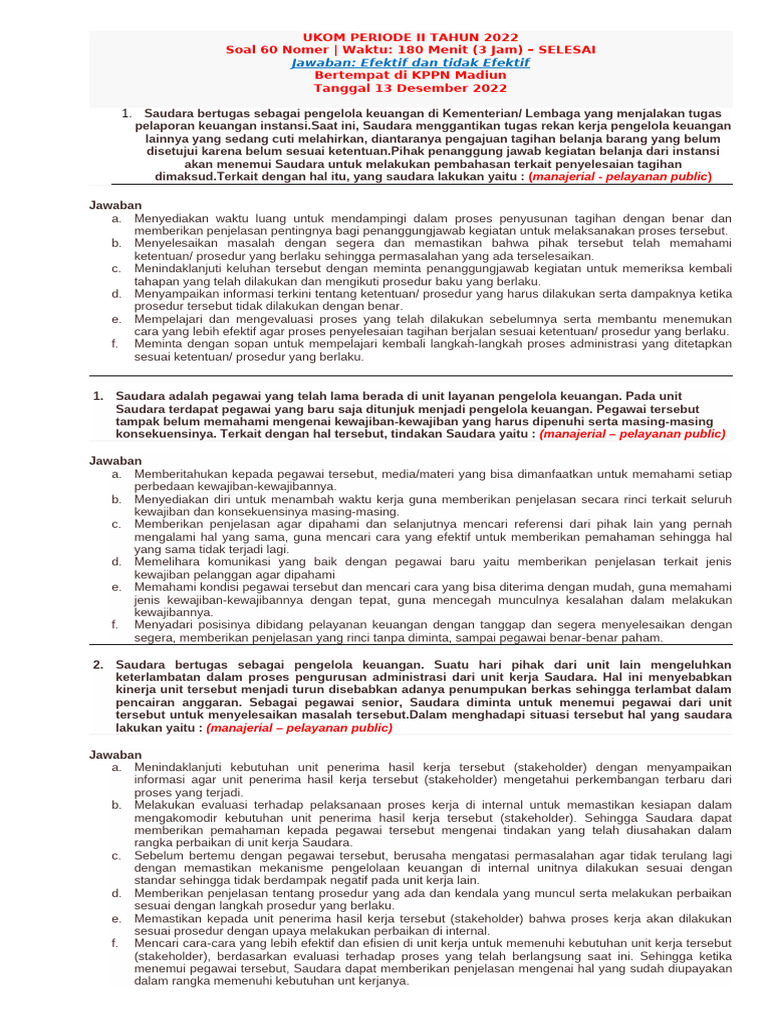 Soal UKOM Periode2 2022 | PDF