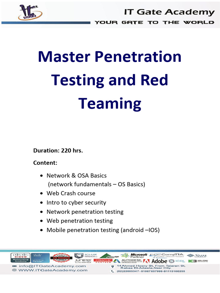 Master Penetration Testing and Red Teaming | PDF | Ios | Computers