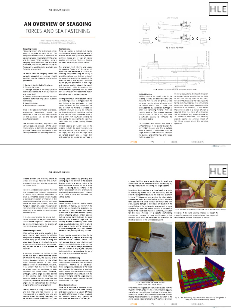 Article An Overview of Seagoing Forces and Sea Fastening | PDF