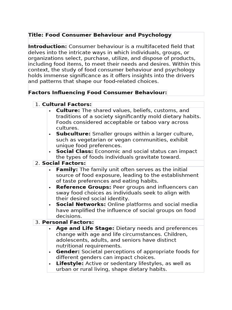 Consumer studies | PDF