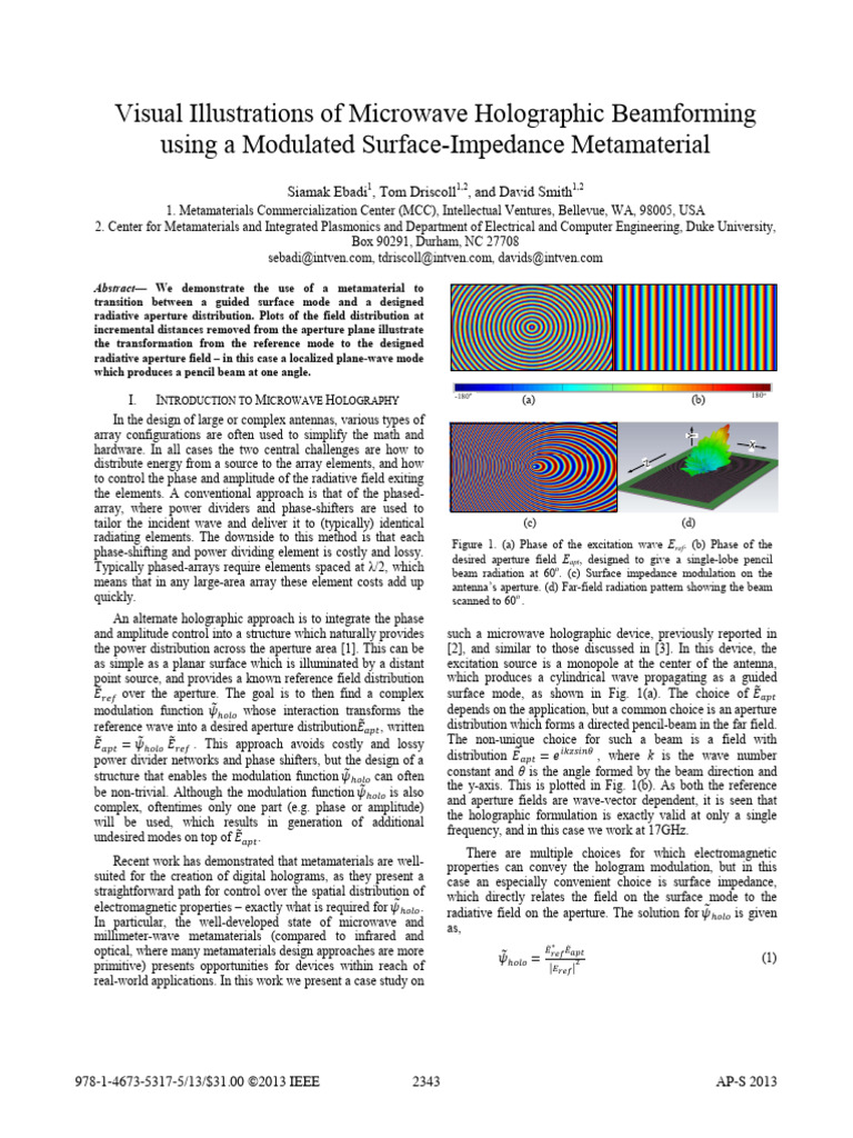 Hollografic Beamforming | PDF