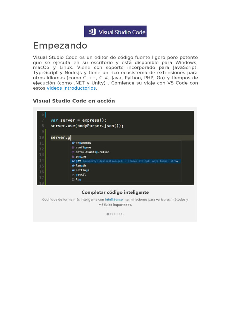 IDE - Visual Studio Code | PDF