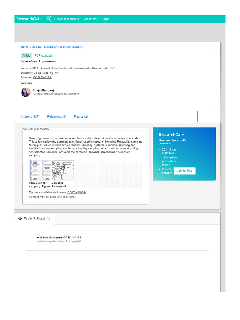 (PDF) Types of Sampling in Research | PDF