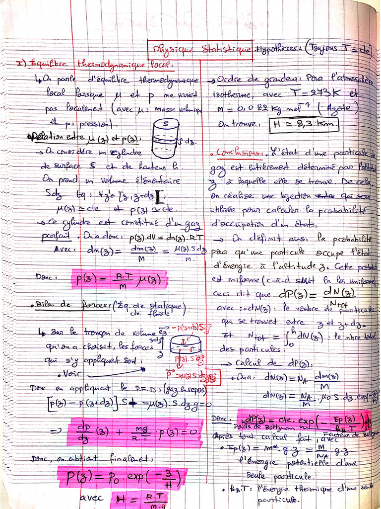 Physique Statistique | PDF