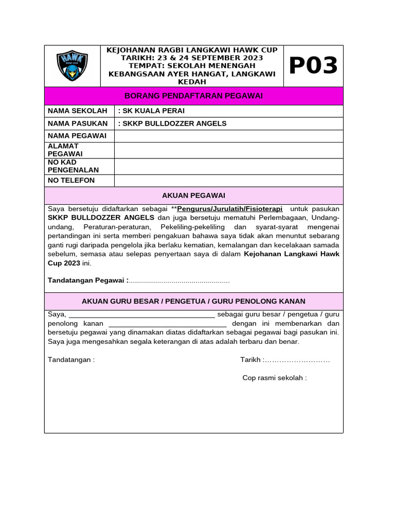 BORANG P03.Doc Upload | PDF