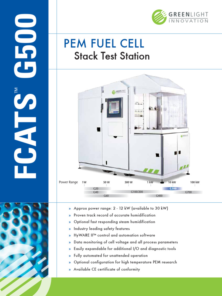 G500 Fuel Cell Test Station | PDF