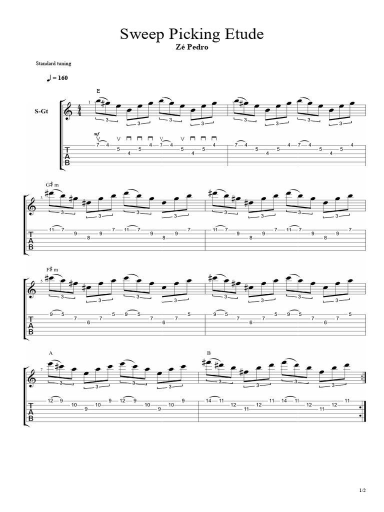 Sweep Picking Etude | PDF
