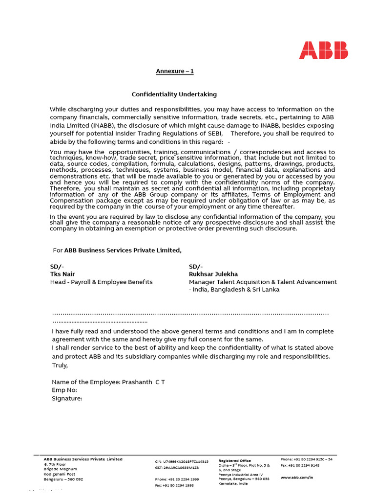 Prashanth - NDA Form | PDF