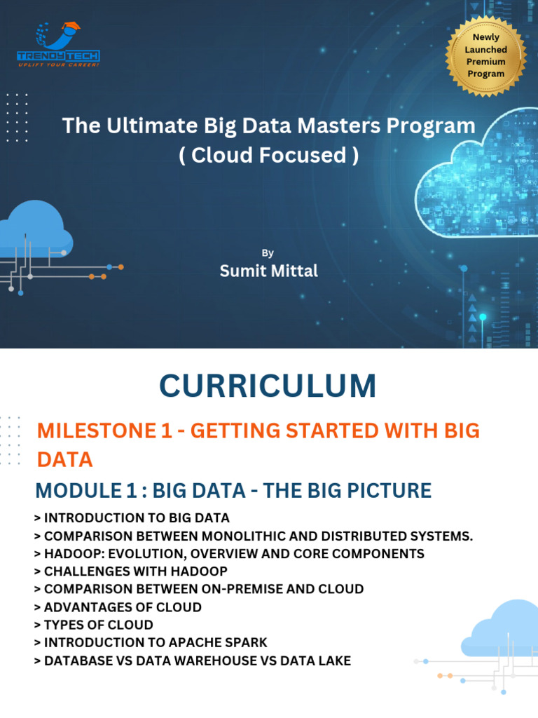 Curriculum Of Ultimate Big Data Masters Program By Sumit Sir Pdf