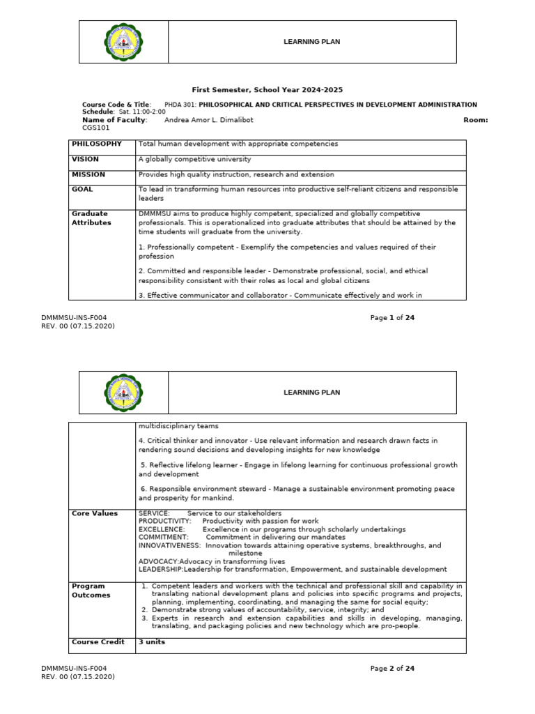 Cgs SDG Learning Plan | PDF