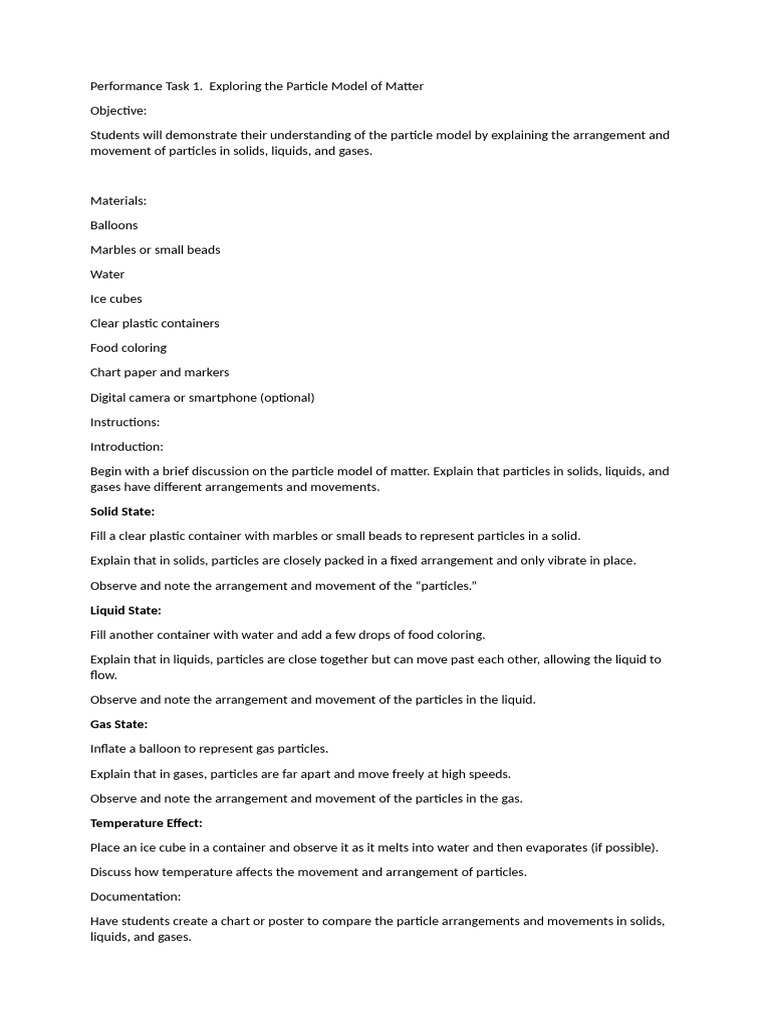 Performance Task 1 | PDF