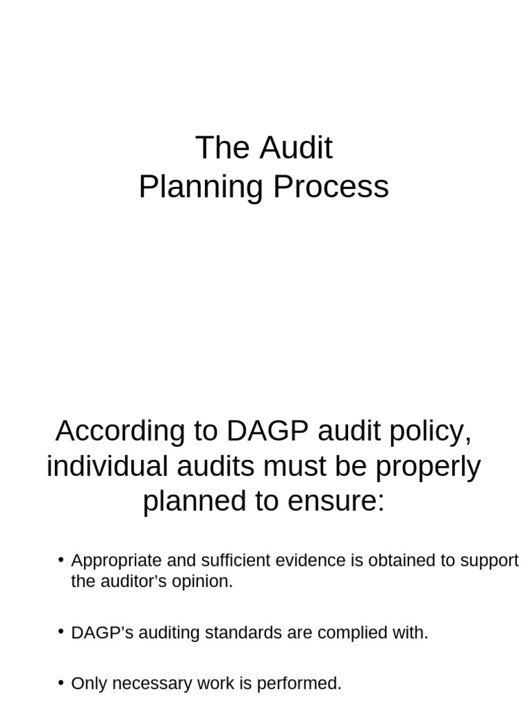 Audit Planning | PDF