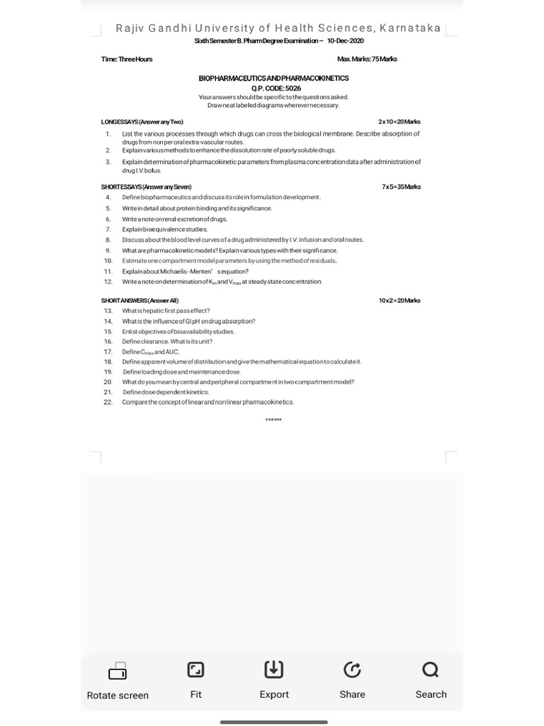 BPPK question paper | PDF