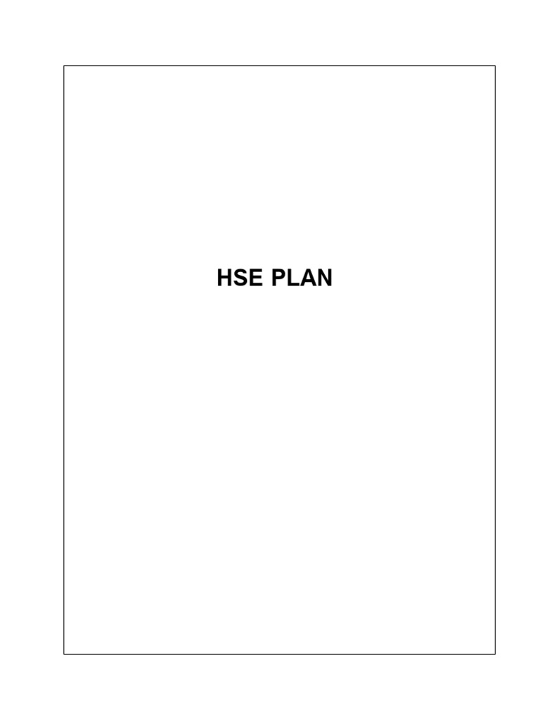 Hse Plan - Sample | PDF