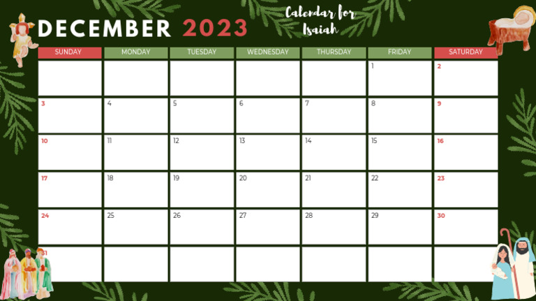 Red Green Festive Illustrated Holiday Candy December 2023 Monthly ...
