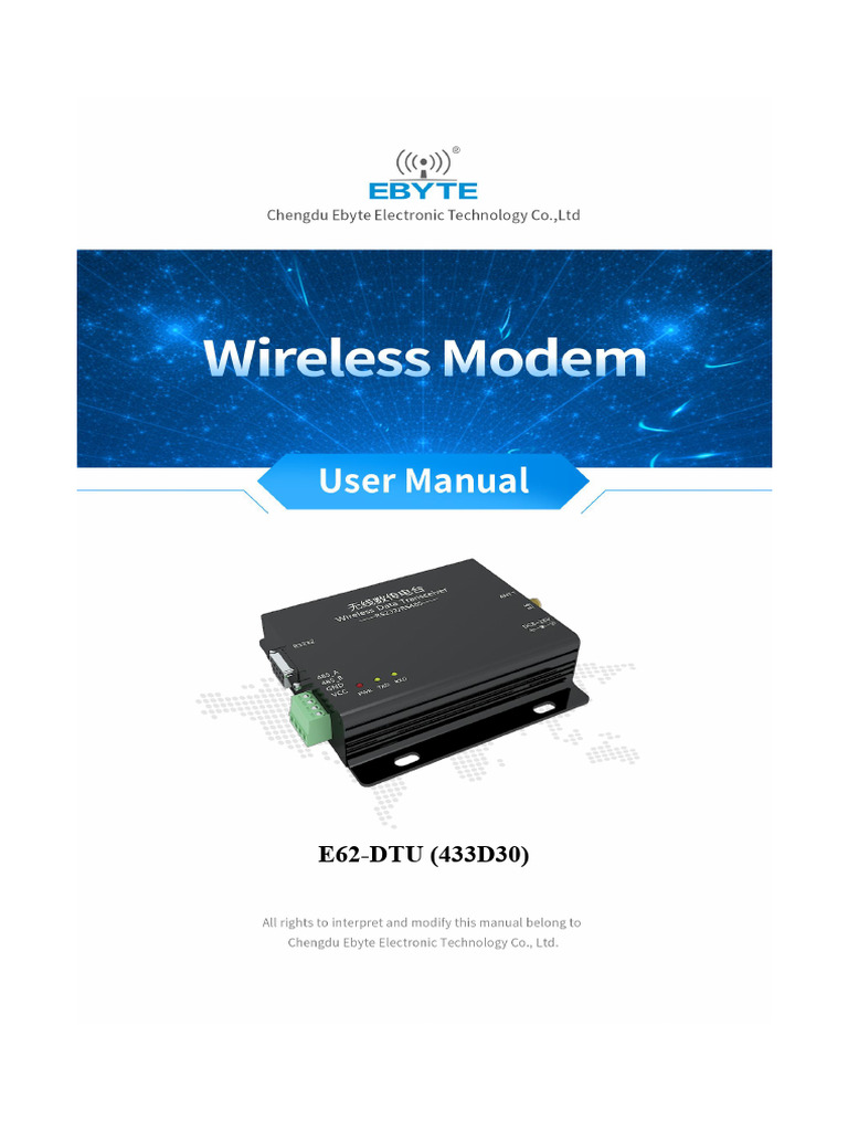 E62-DTU+ (433D30) UserManual EN v1.2 | PDF
