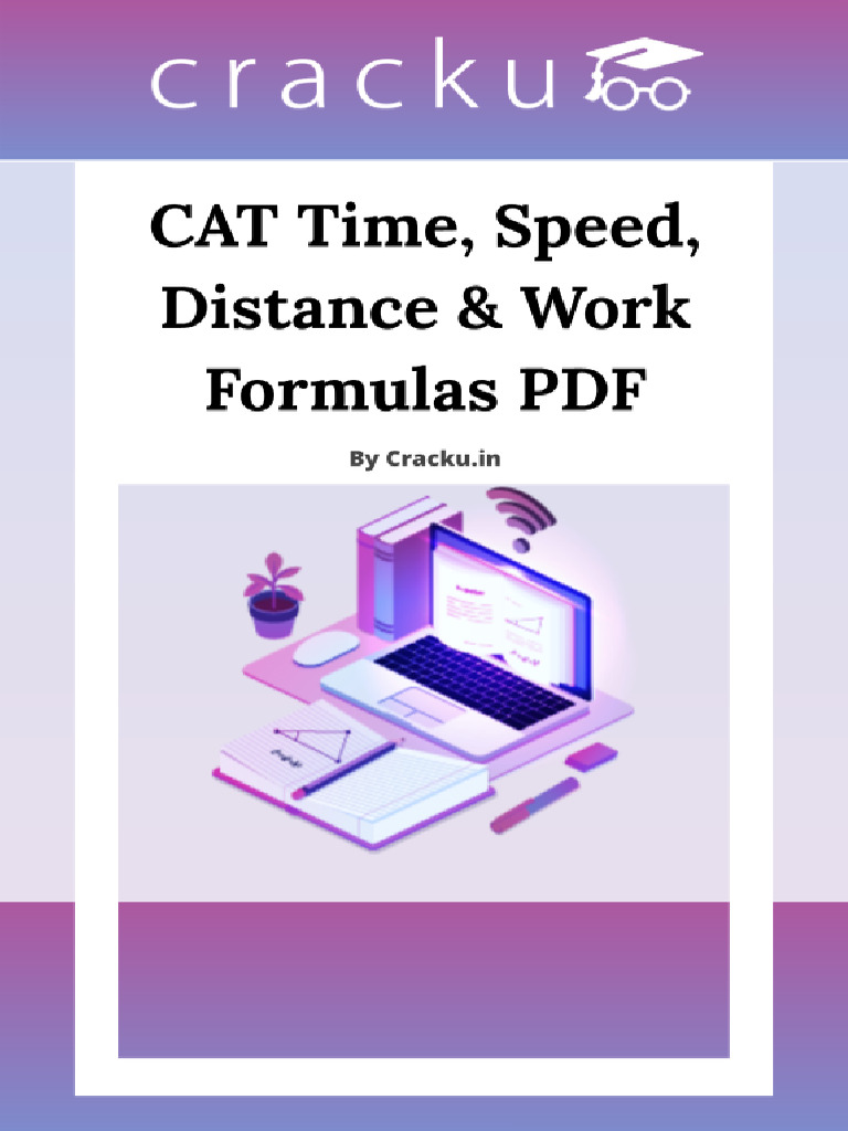 CAT Time, Speed, Distance & Work Formula PDF | PDF