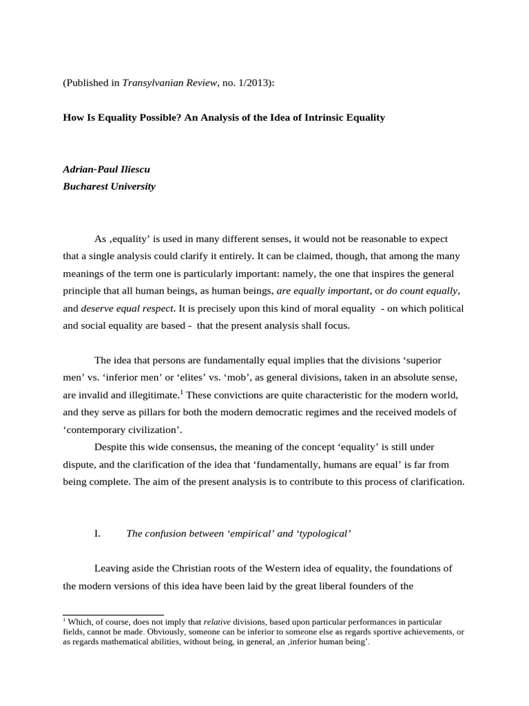 How Is Equal Possib 2 | PDF