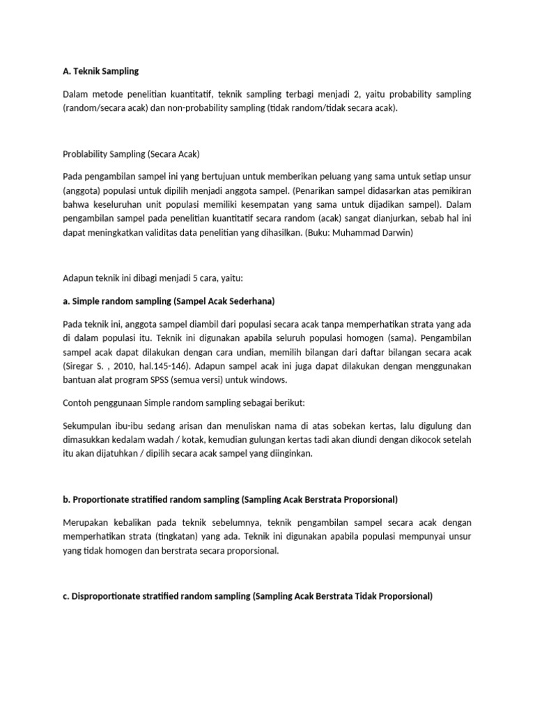 Materi Teknik Sampling | PDF