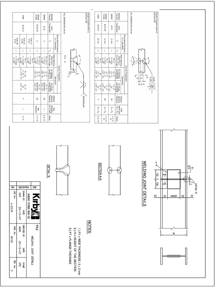 Weld Details HR Sections | PDF