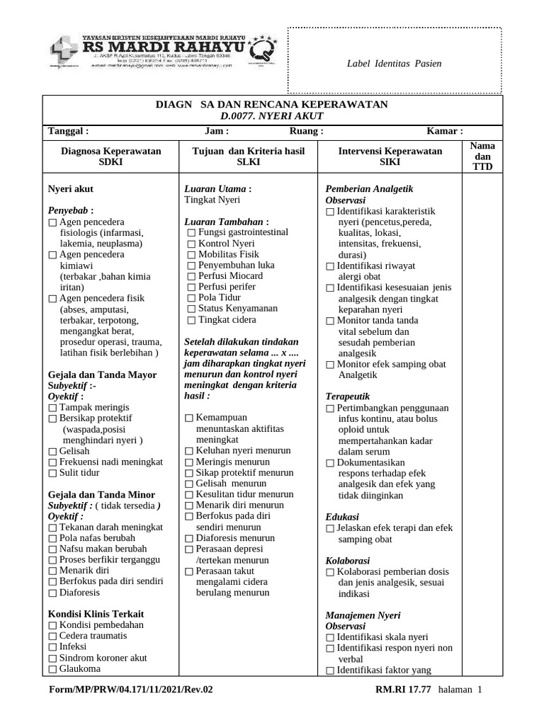 RM - RI 17.77 D.0077 Nyeri Akut | PDF
