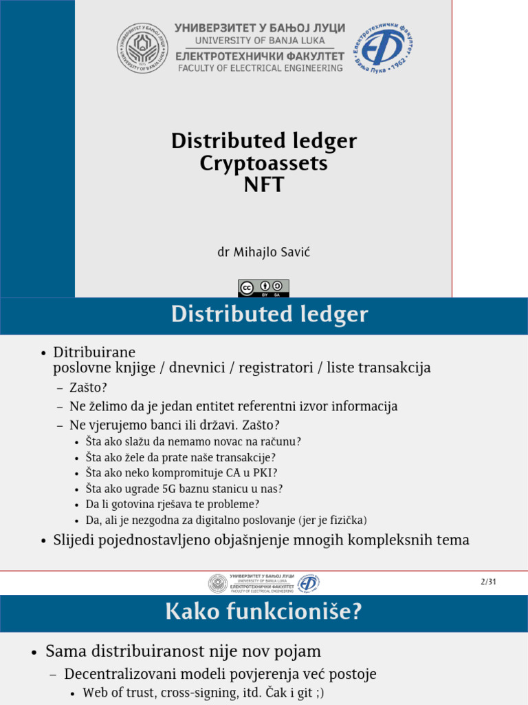 03 Distributed ledger cryptoassets NFT | PDF