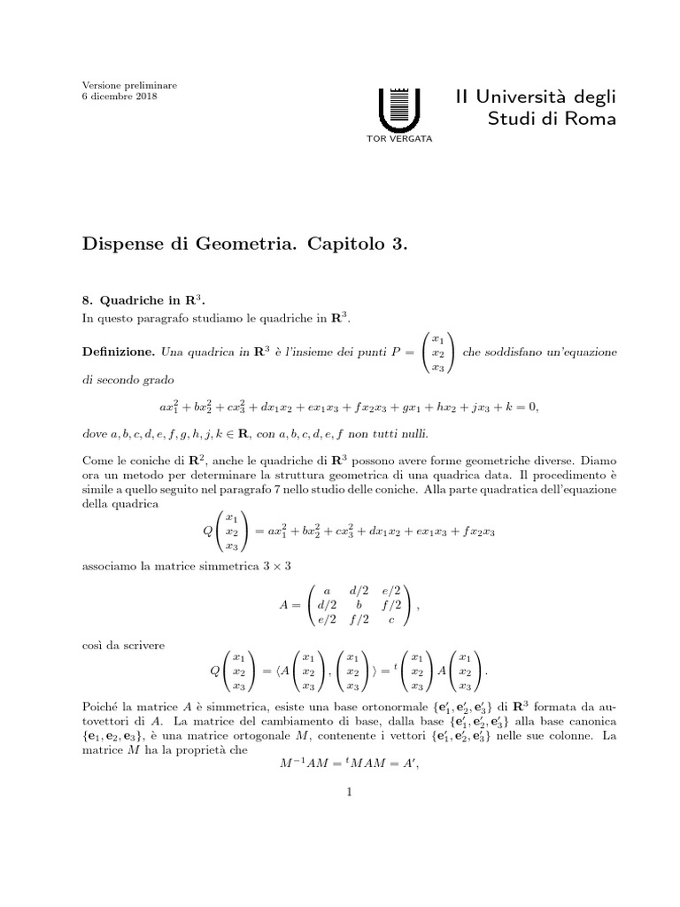 Quadriche | PDF