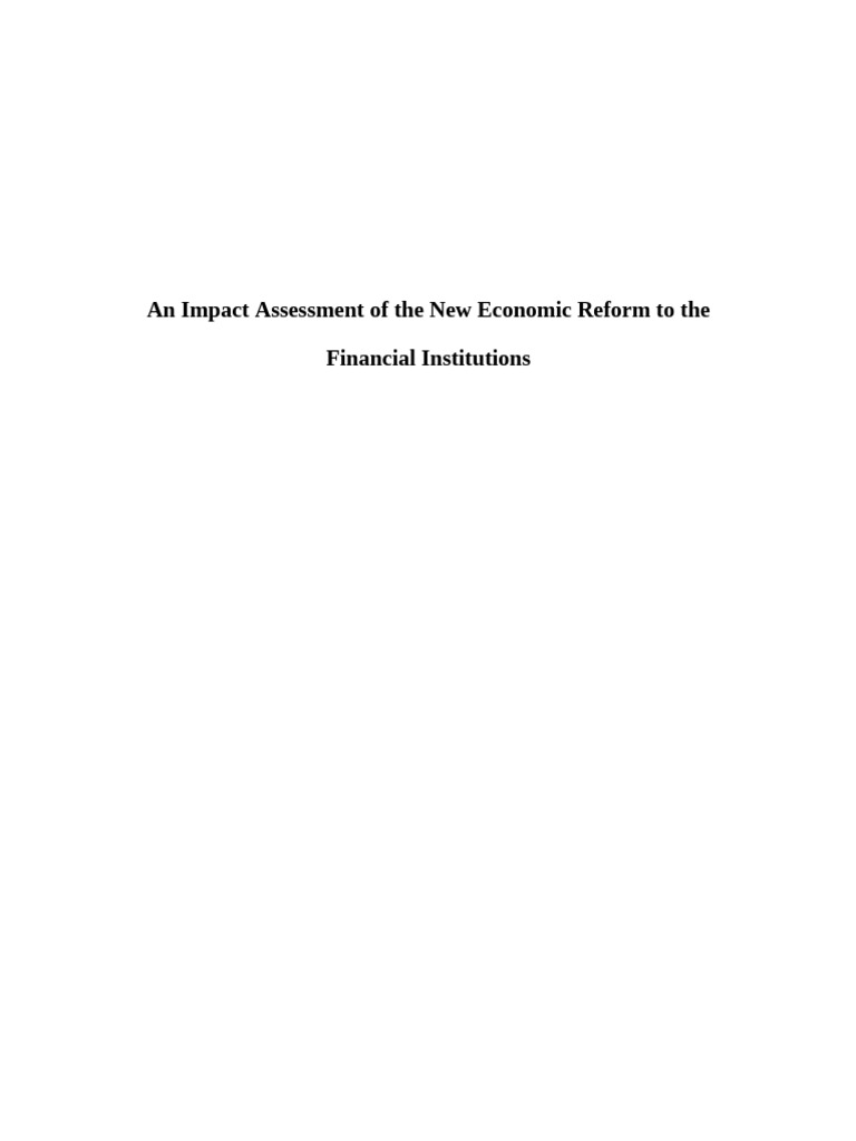 New Economic Reform | PDF