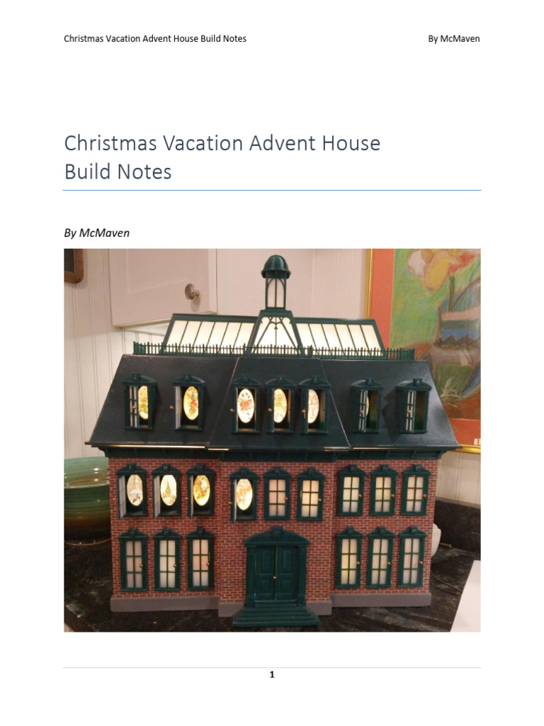 Christmas Vacation Advent House Guide | PDF | Window | Home & Garden
