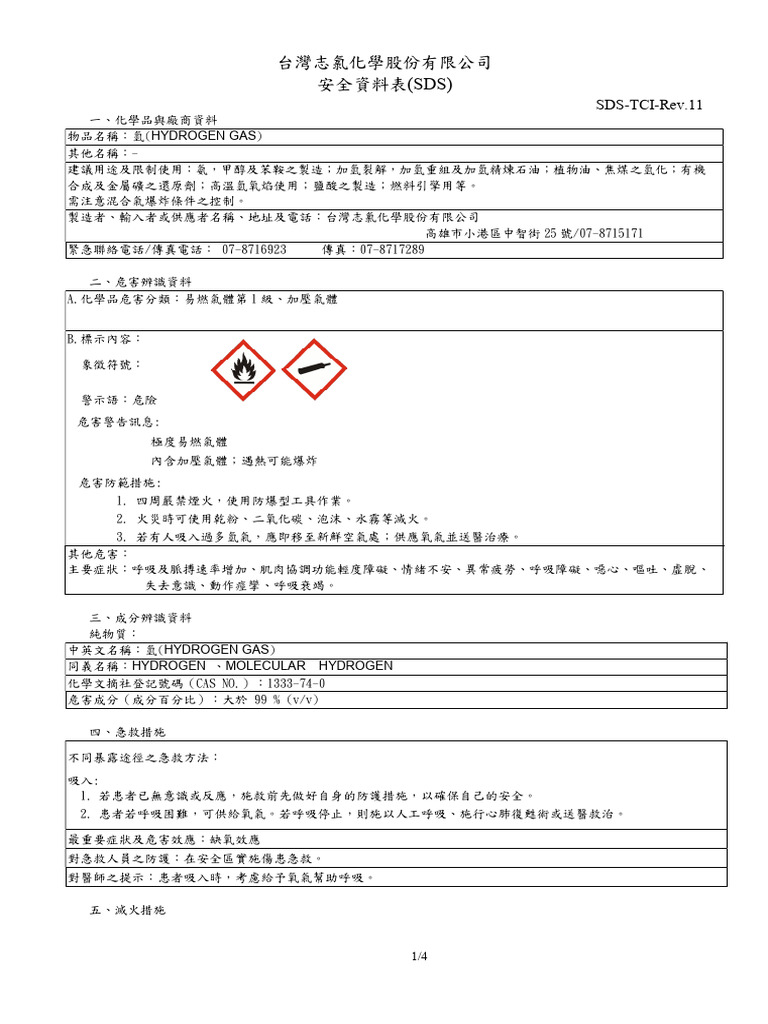 SDS-Hydrogen_Gas | PDF