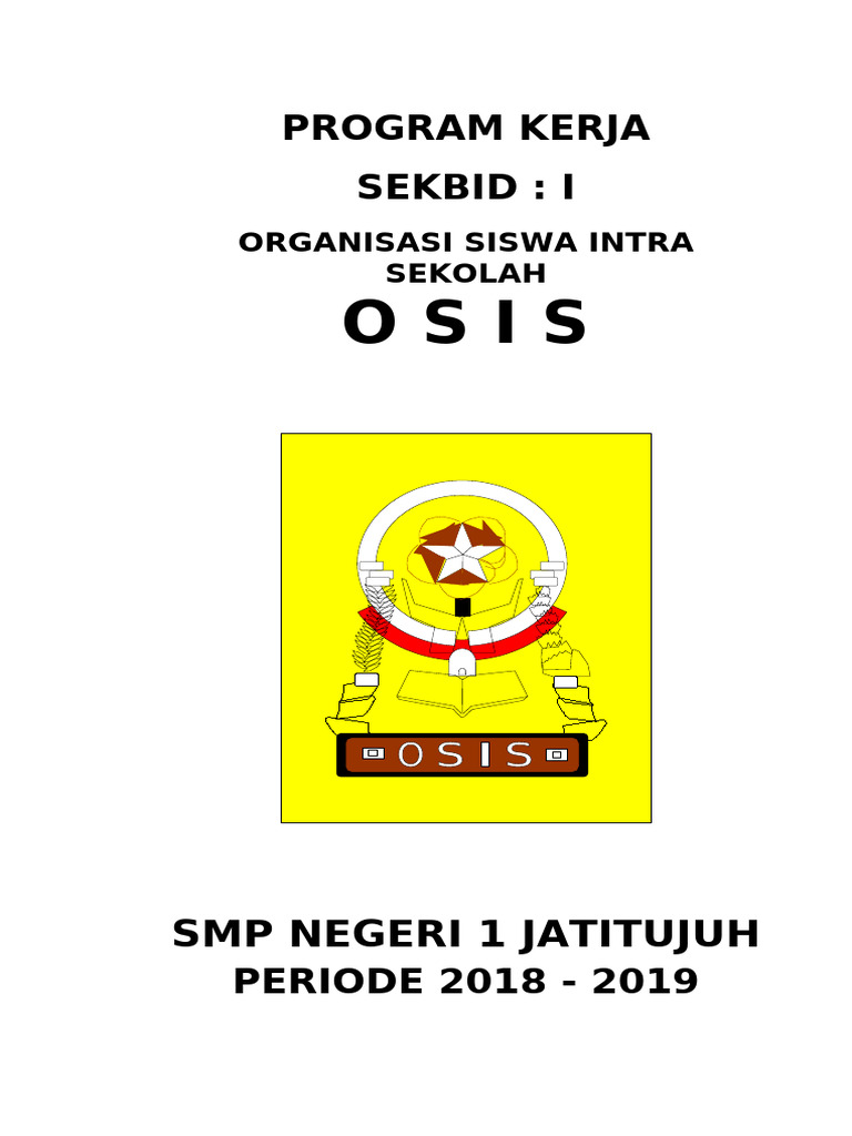 1 Jilid Program Kerja Osis | PDF