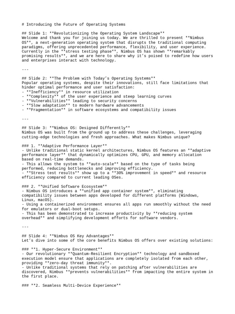 Nimbus Presentation | PDF